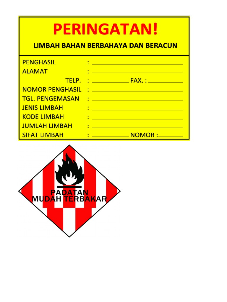 Simbol Limbah B3 Majun Dan Sarung Tangan Bekas | PDF