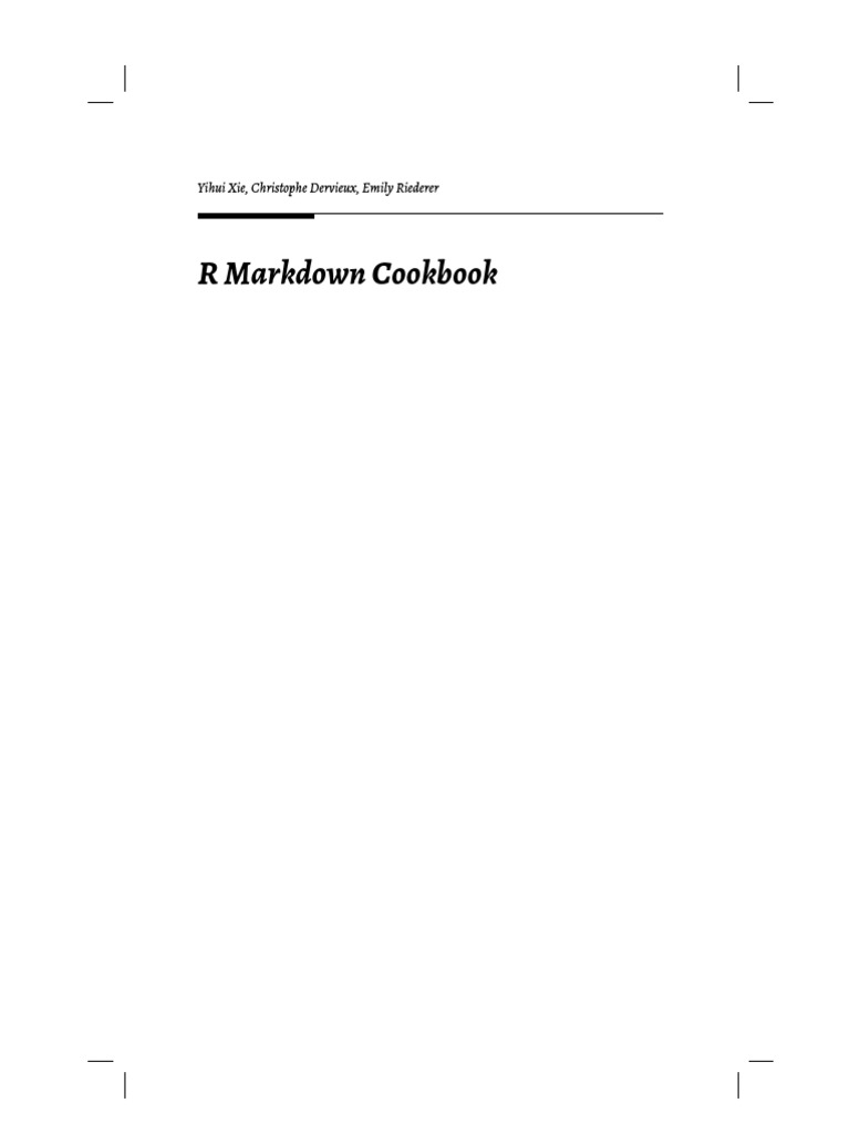 R Markdown Cookbook | PDF | Html Element | Html
