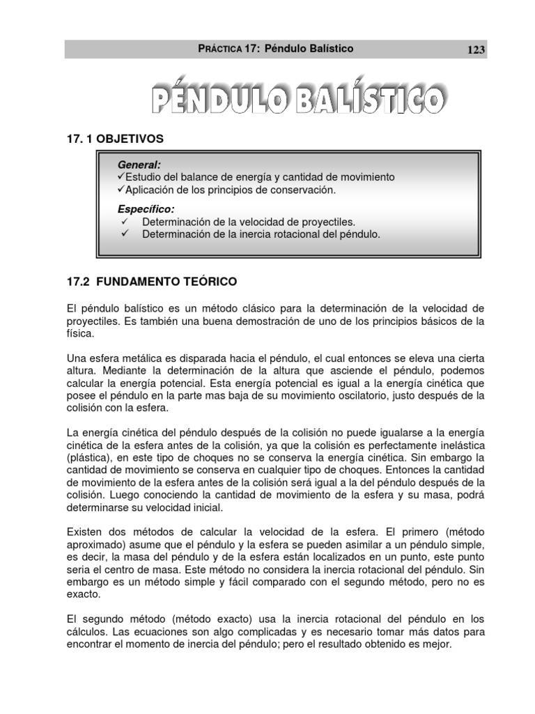 Guia | PDF | Péndulo | Velocidad