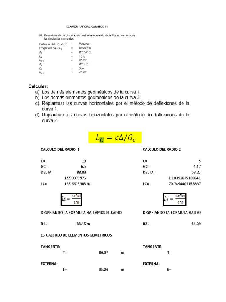 Calculo Del Radio 1 Calculo Del Radio 2 | PDF