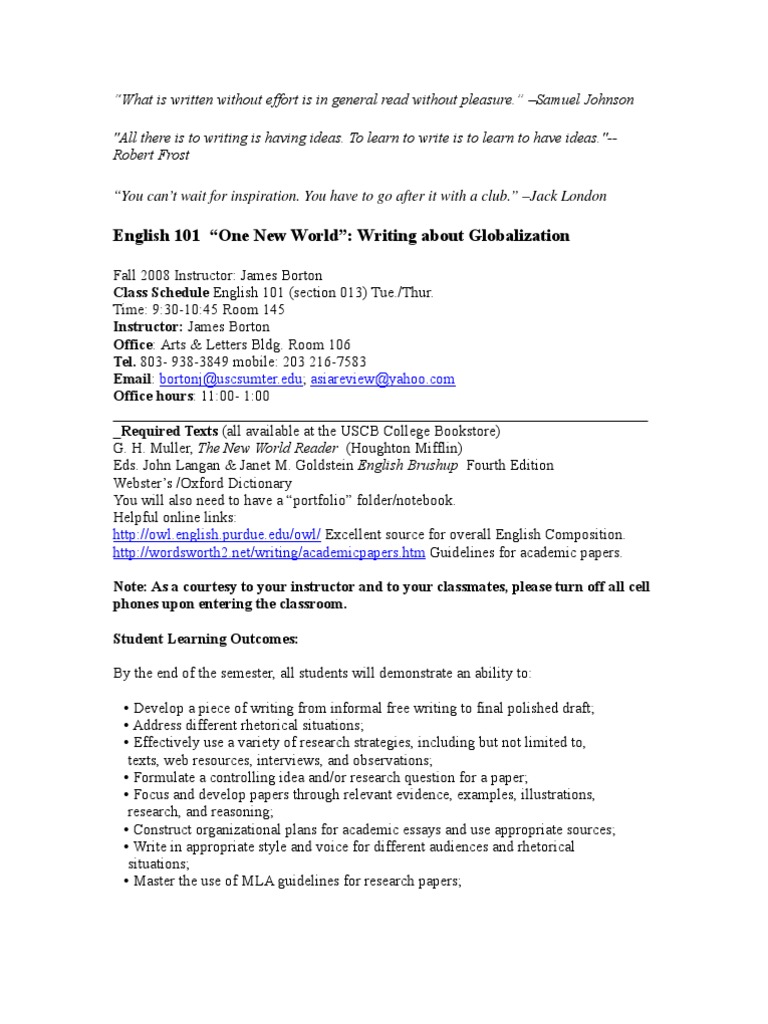 English 101 Section 013 | Download Free PDF | Idea | Essays