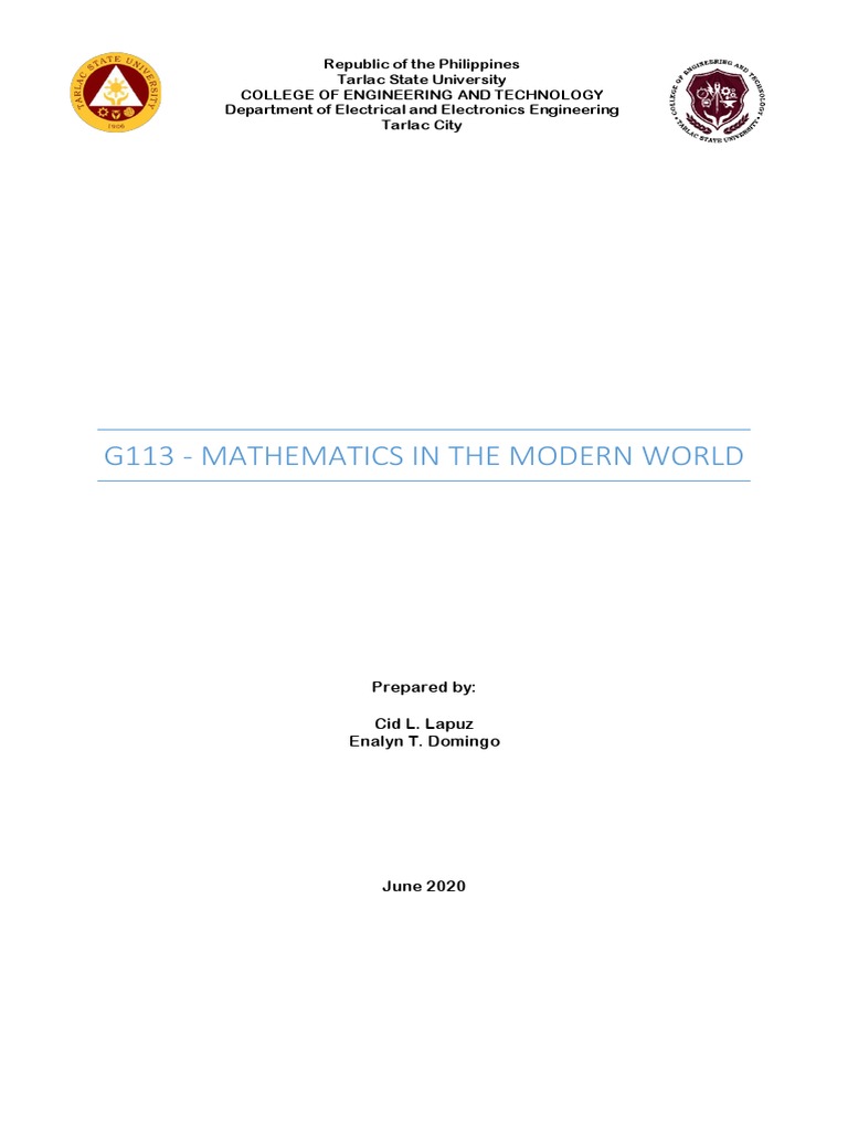 Module 1 The Nature of Mathematics | PDF | Mathematics