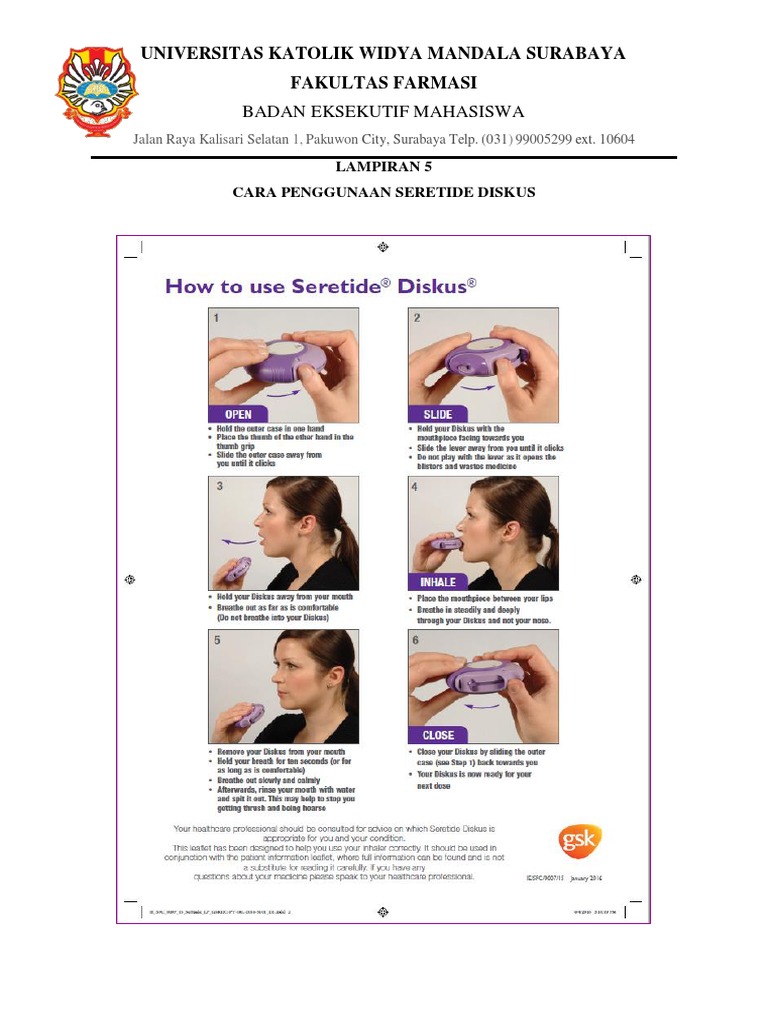 Cara Penggunaan Seretide Diskus | PDF