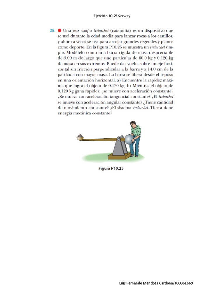 Ejercicios 10.25 Serway | PDF