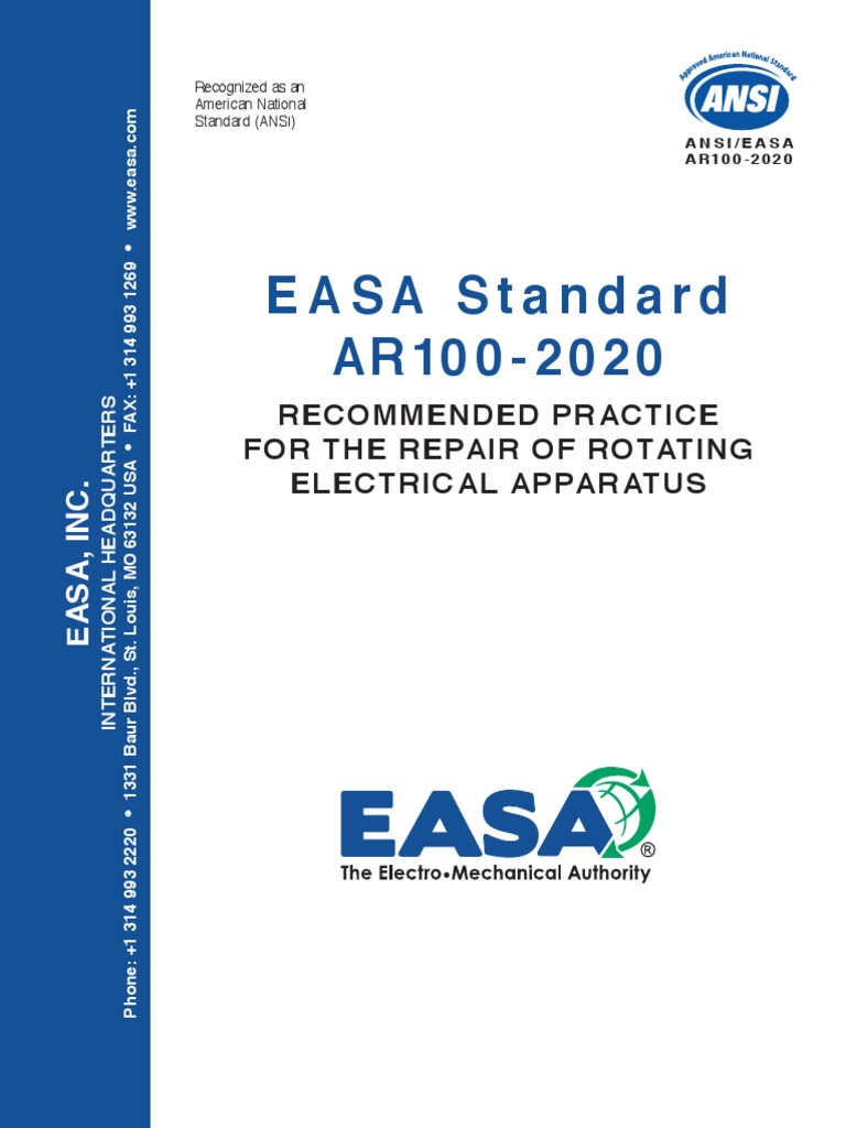 EASA Standard AR100 - 2020: Recommended Practice For The Repair of ...