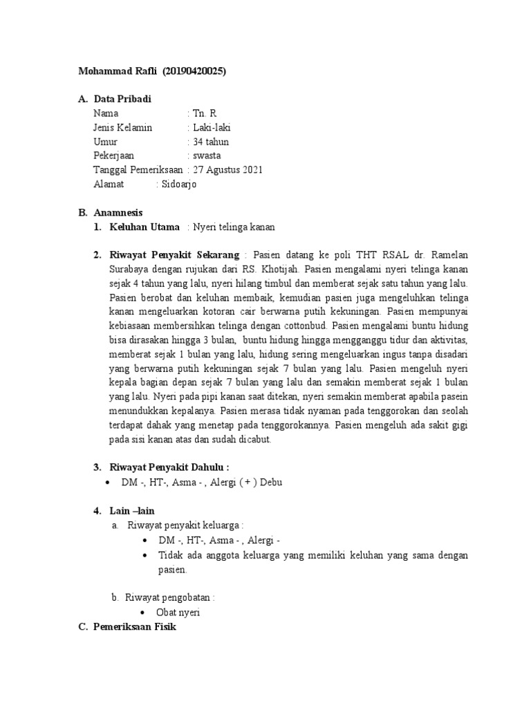Pansinusitis Kronik | PDF