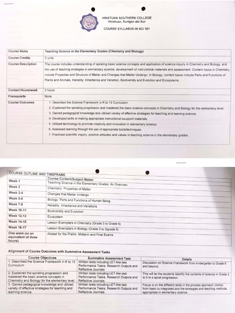 Teaching Science in The Elementary Grades (Chemistry and Biology) | PDF