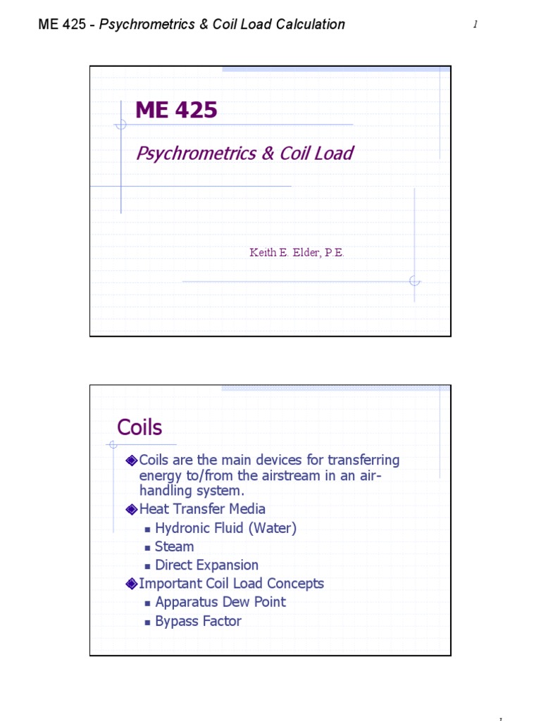 Coil Load | PDF | Air Conditioning | Atmospheric Thermodynamics