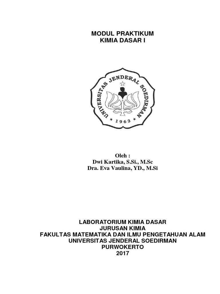Modul Praktikum Kimia Dasar 1 | PDF