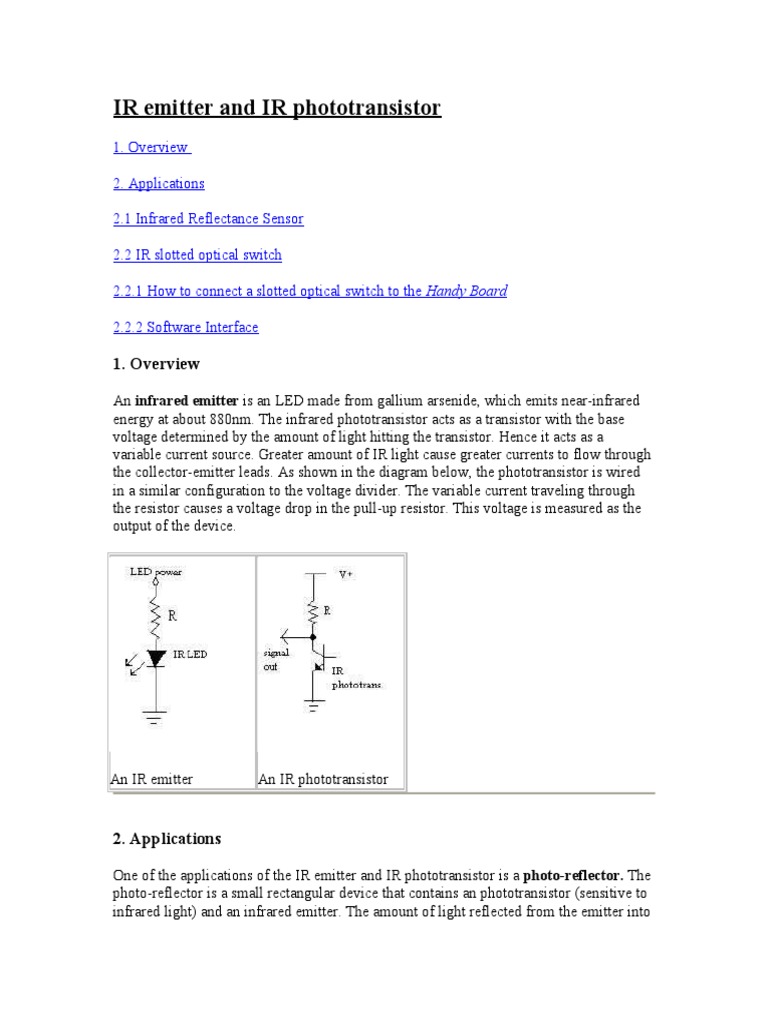 Reflecting Sensor | PDF | Infrared | Sensor