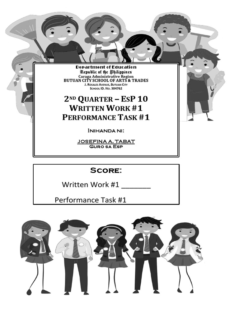 EsP10 2nd Quarter TQ Written Work 1 | PDF