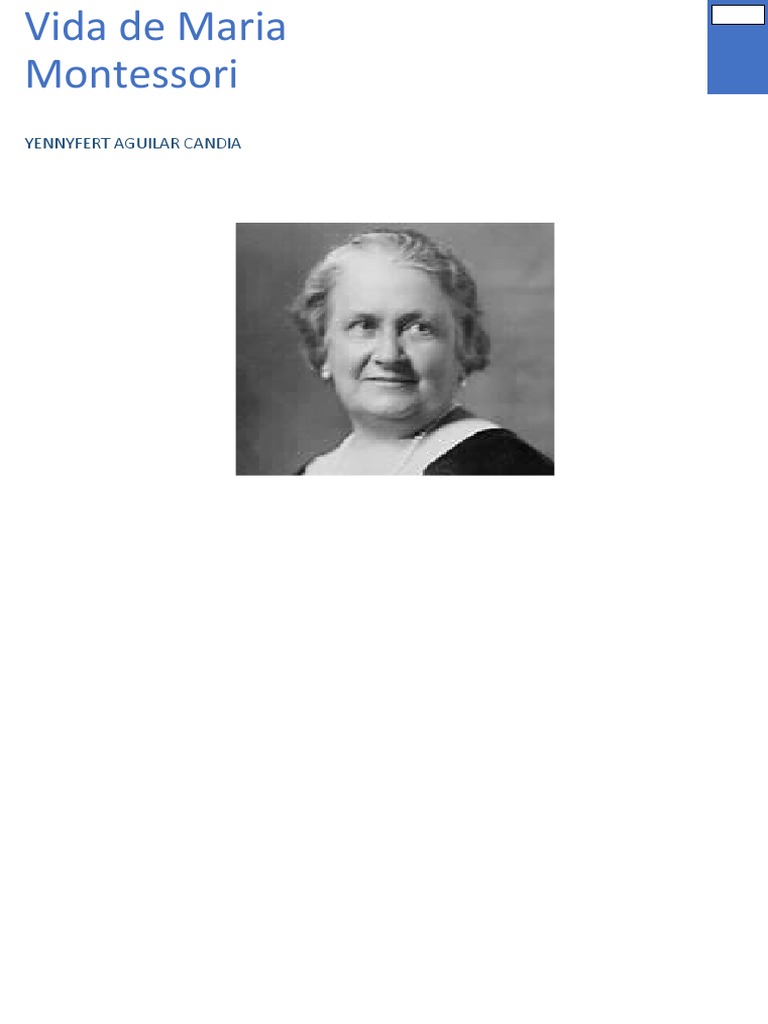 Biografía de María Montessori | PDF | Educación Montessori