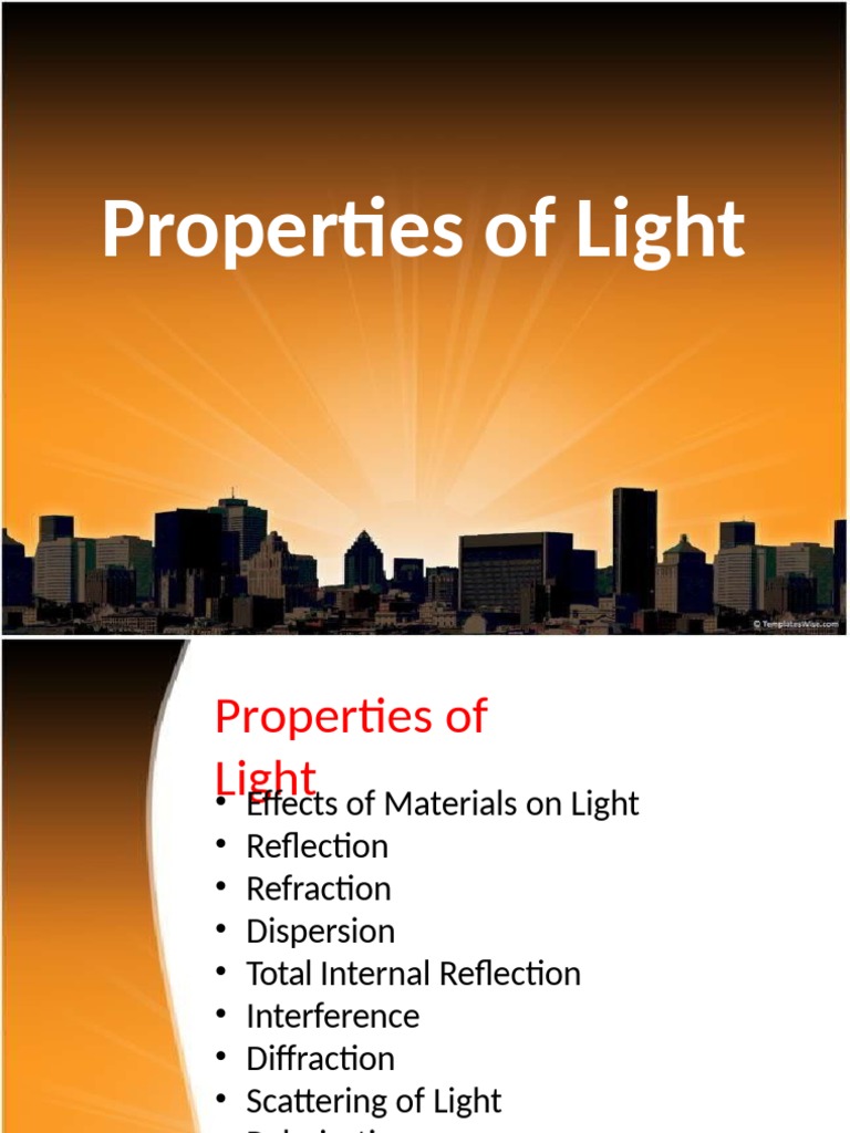 Light Properties and Char | PDF | Reflection (Physics) | Refraction