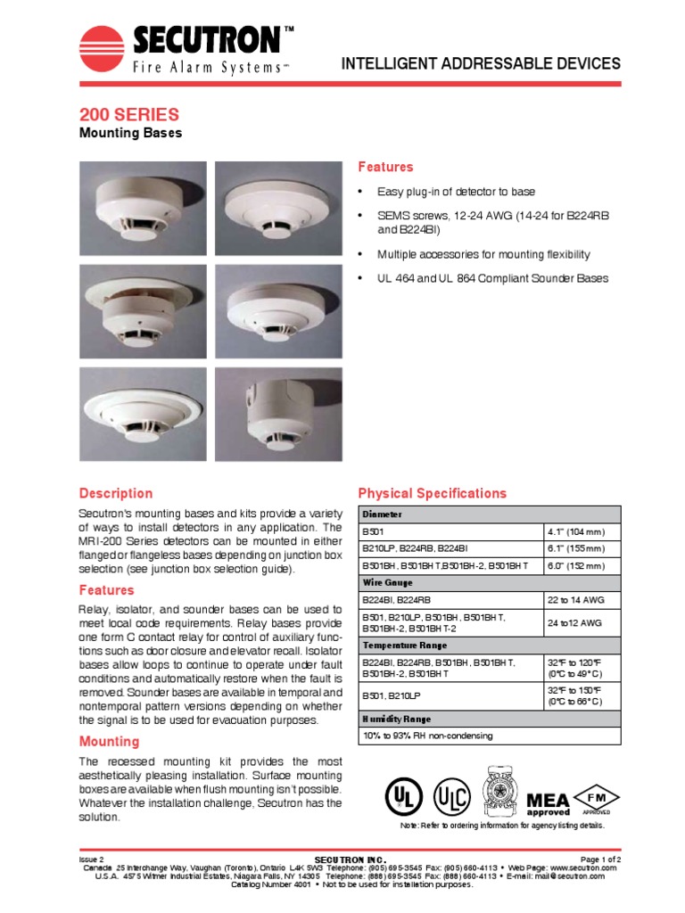 CAT-4001 B200 Series Mounting Bases | PDF | Relay | Electrical Equipment