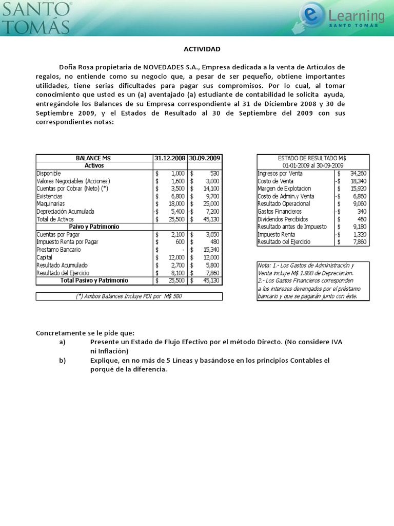 Ejercicio EFE | PDF | Contabilidad | Depreciación