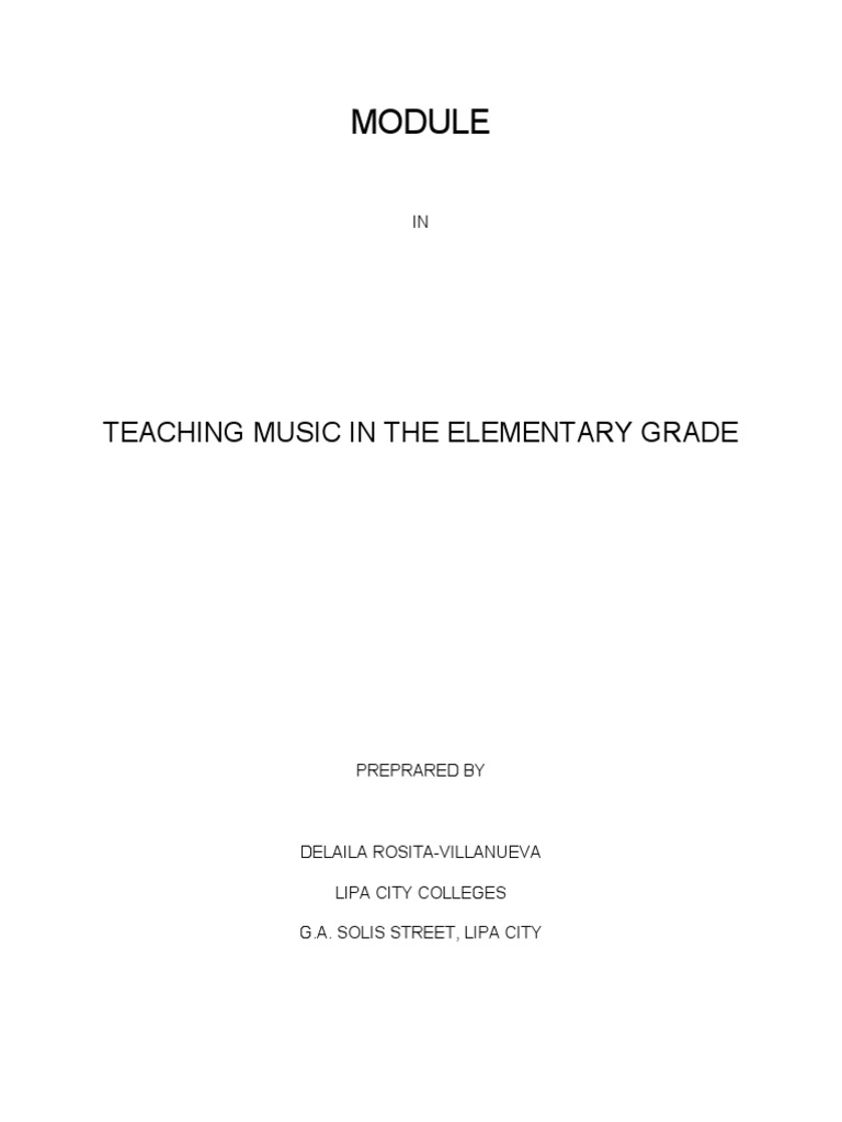 Teaching Music in The Elementary Grade | PDF | Science | Composers