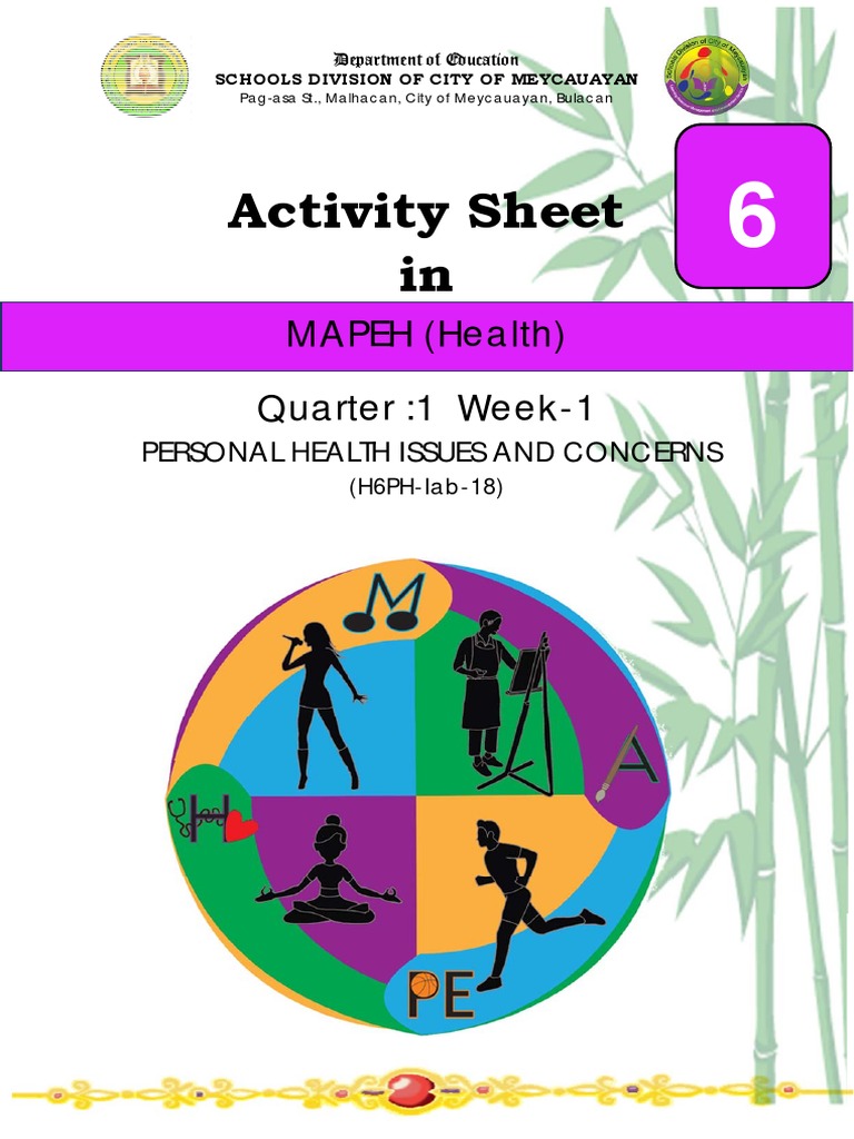 Activity Sheet In: MAPEH (Health) Quarter:1 Week-1 | PDF | Emergency ...