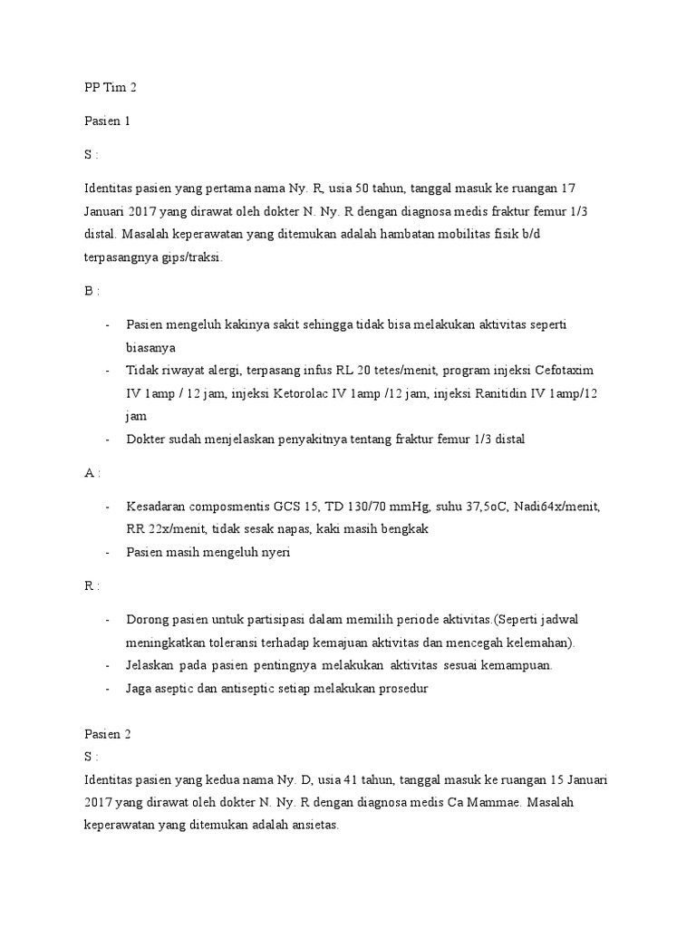 Contoh SBAR | PDF