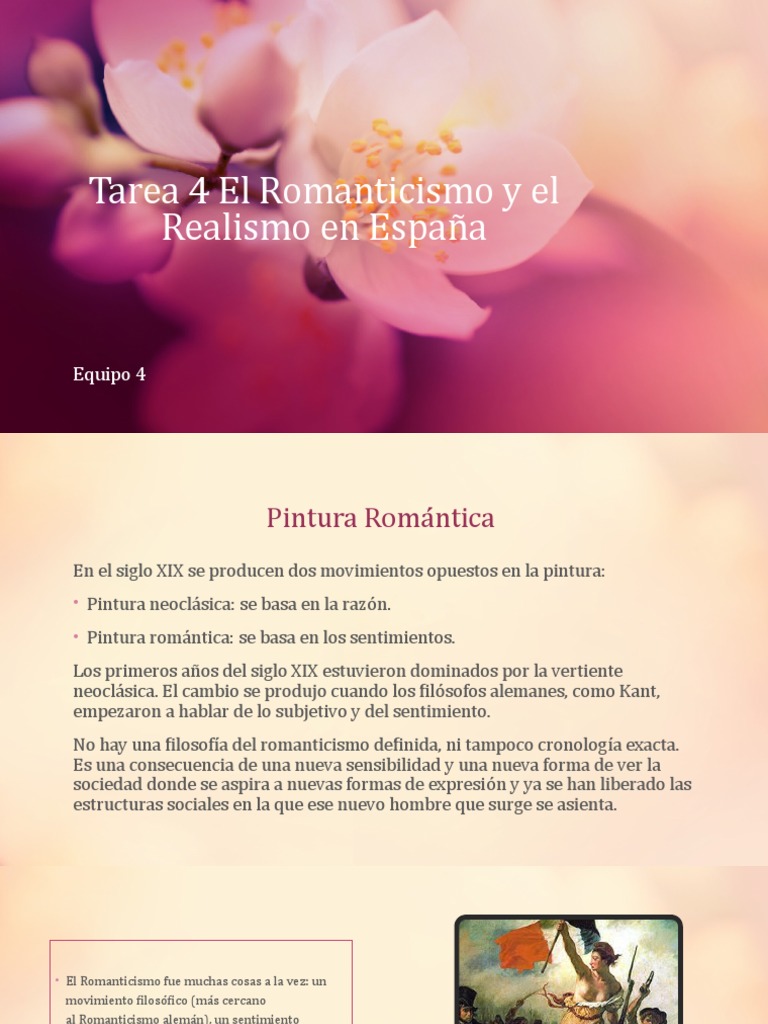 Tarea 4 El Romanticismo y El Realismo en | PDF | Romanticismo | Pinturas