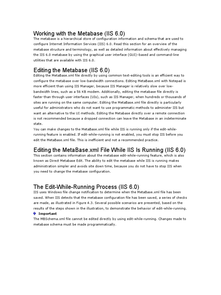 Working With The Metabase | PDF | Xml | Command Line Interface