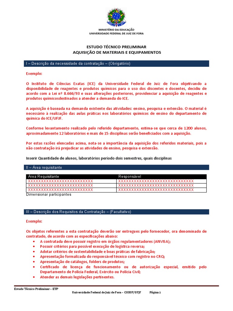 Exemplo de ETP Finalizado | PDF | Química | Laboratórios