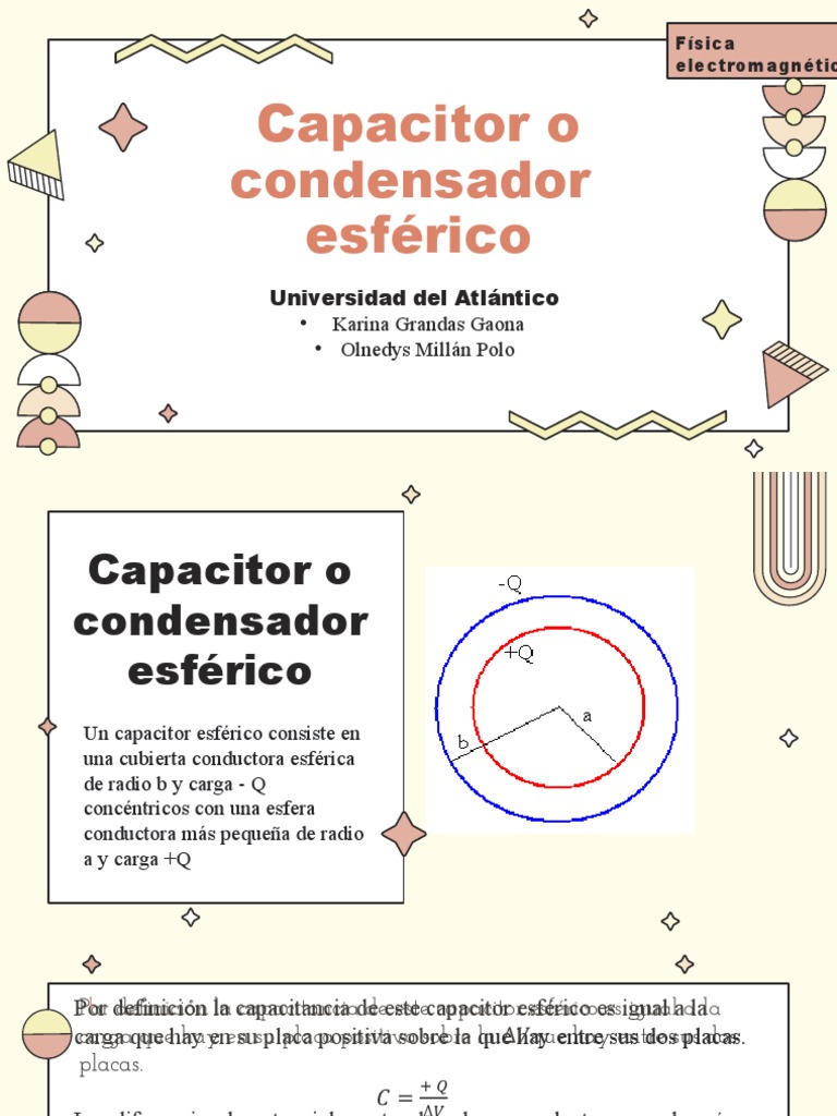 Capacitancia de un Condensador Esférico | PDF
