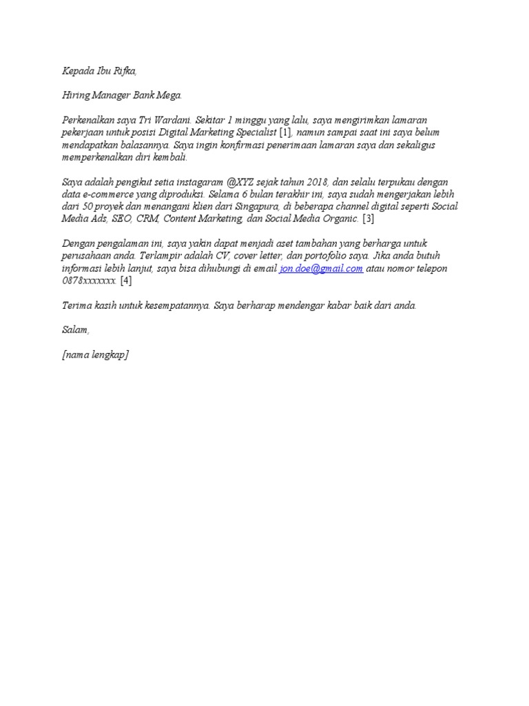 Contoh Follow Up Pdf