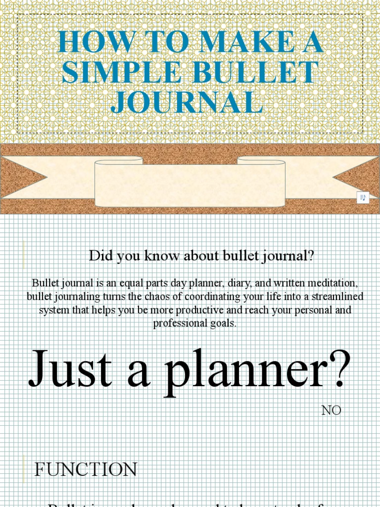 How To Make A Simple Boulet Journal | PDF
