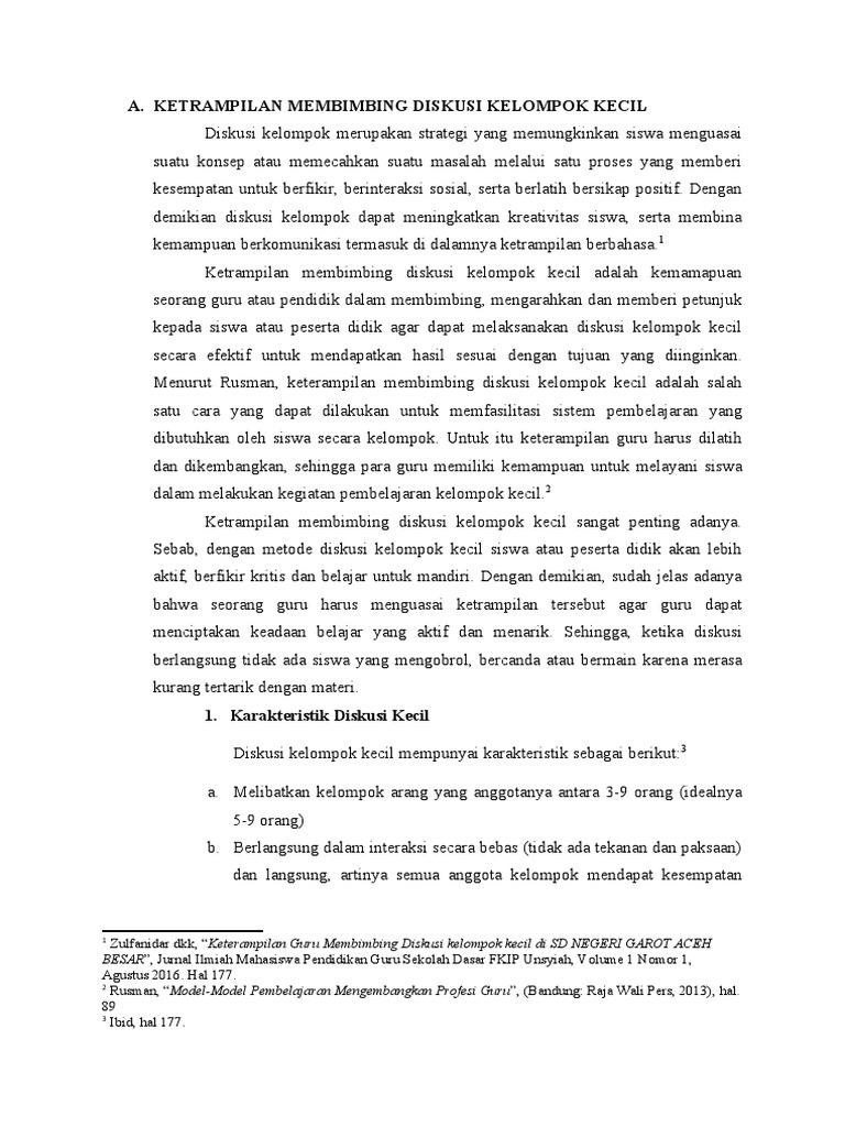 Keterampilan Membimbing Diskusi Kelompok | PDF