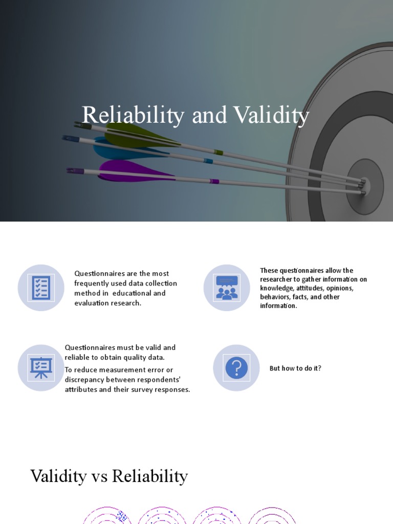 Ensuring Questionnaire Validity & Reliability | PDF | Validity ...