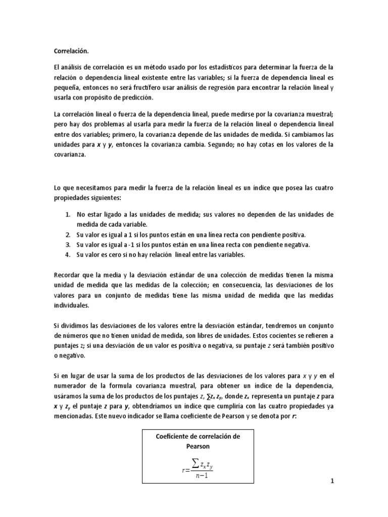 Correlacion | PDF | Covarianza | Correlación y dependencia