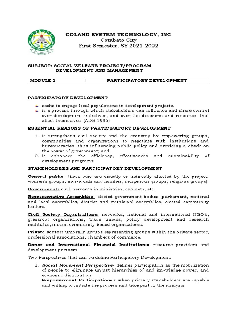 Coland System Technology, Inc: Cotabato City First Semester, SY 2021 ...