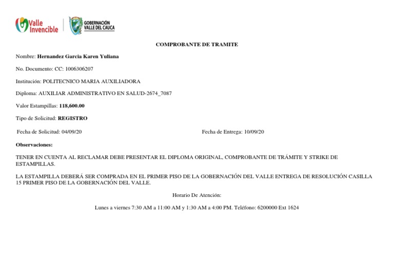 Datos Academicos Tramite | PDF