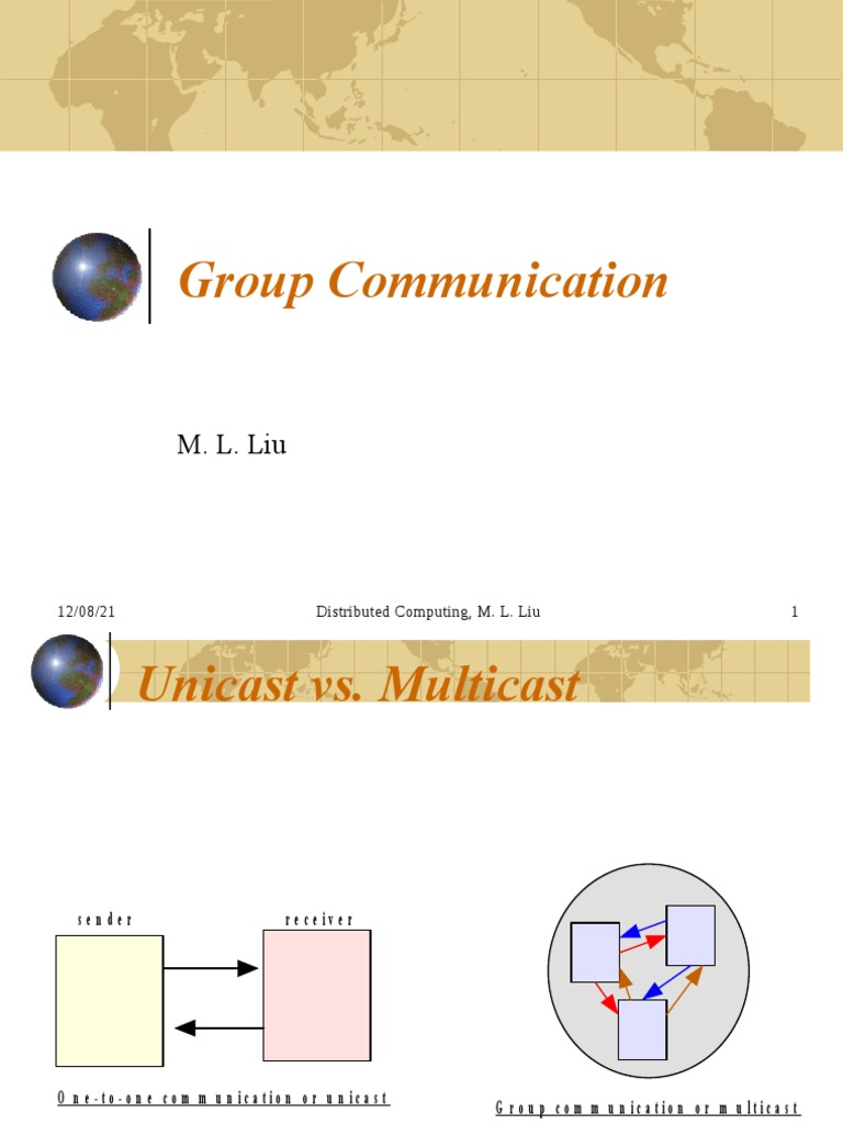 Group Communication: M. L. Liu | PDF | Multicast | Computer Network