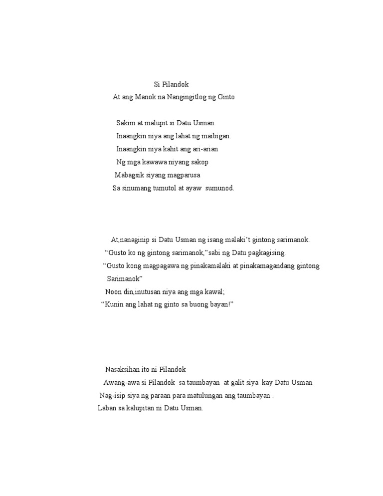 Story of Pilandok | PDF