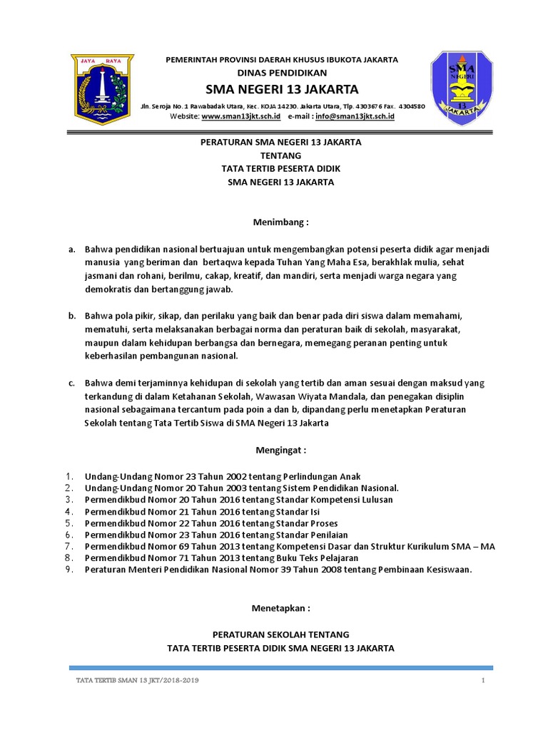 Tatib 2018 2019 | PDF