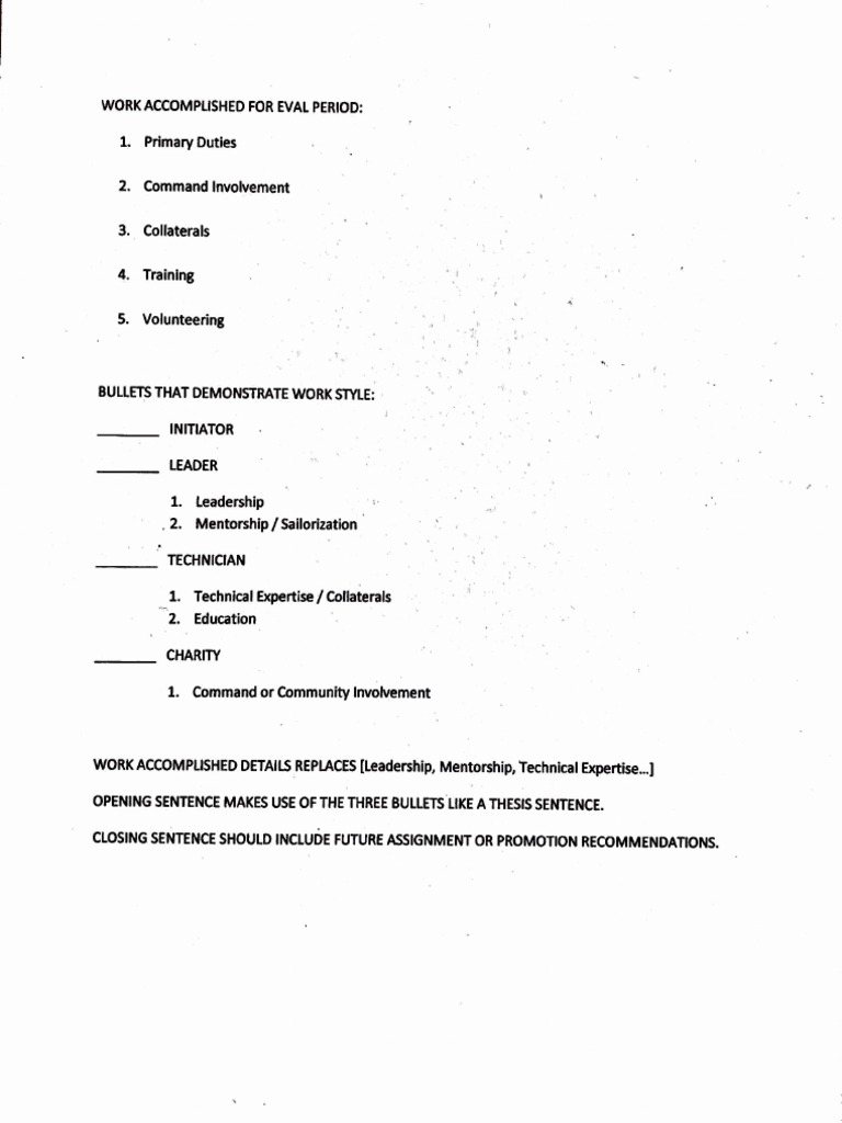 Navy Eval Bullets Pdf