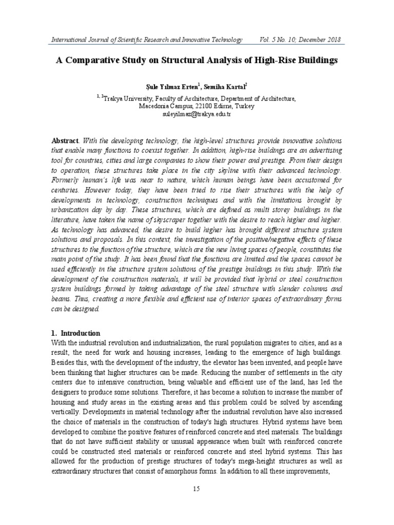 Structural Analysis of High-Rise Towers | PDF | Framing (Construction ...