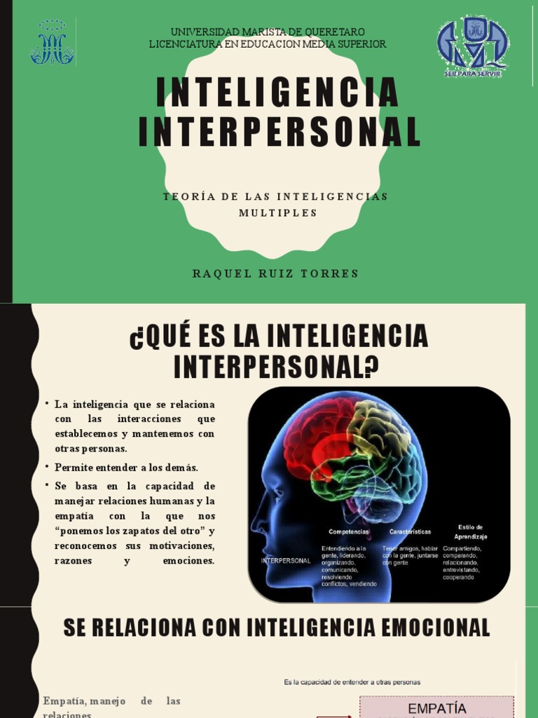 Inteligencia Interpersonal | PDF | Inteligencia | Empatía