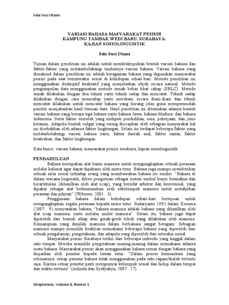 Variasi Bahasa | PDF