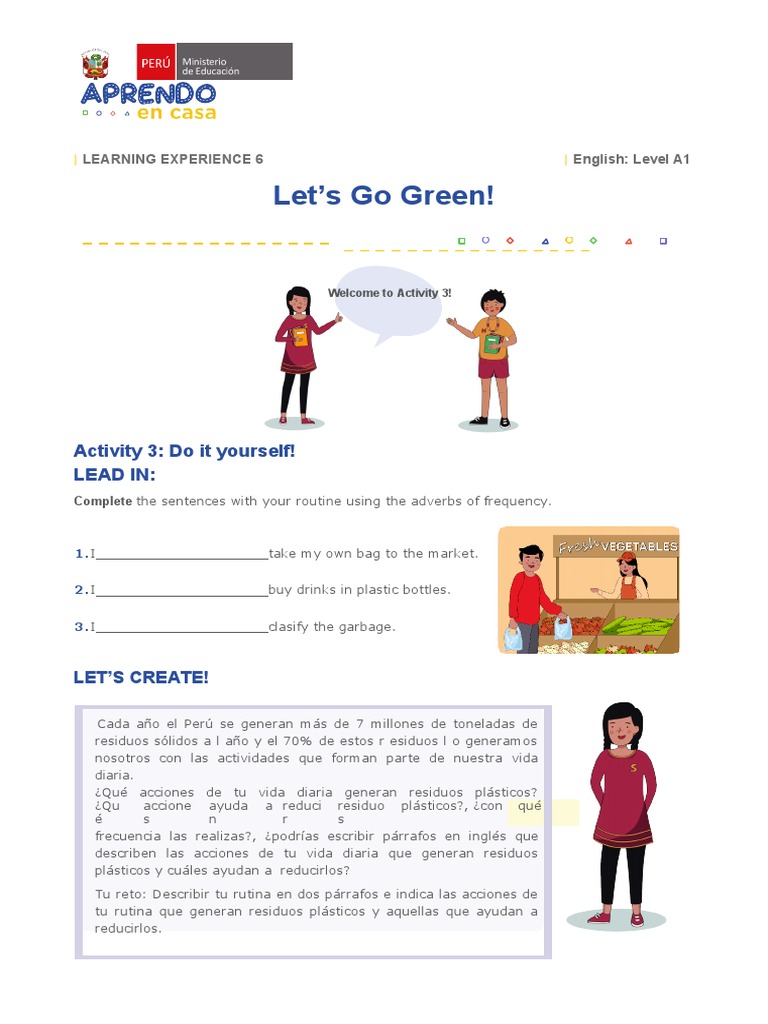 Eco-Friendly Routines Activity A1 | PDF | Economy And The Environment ...