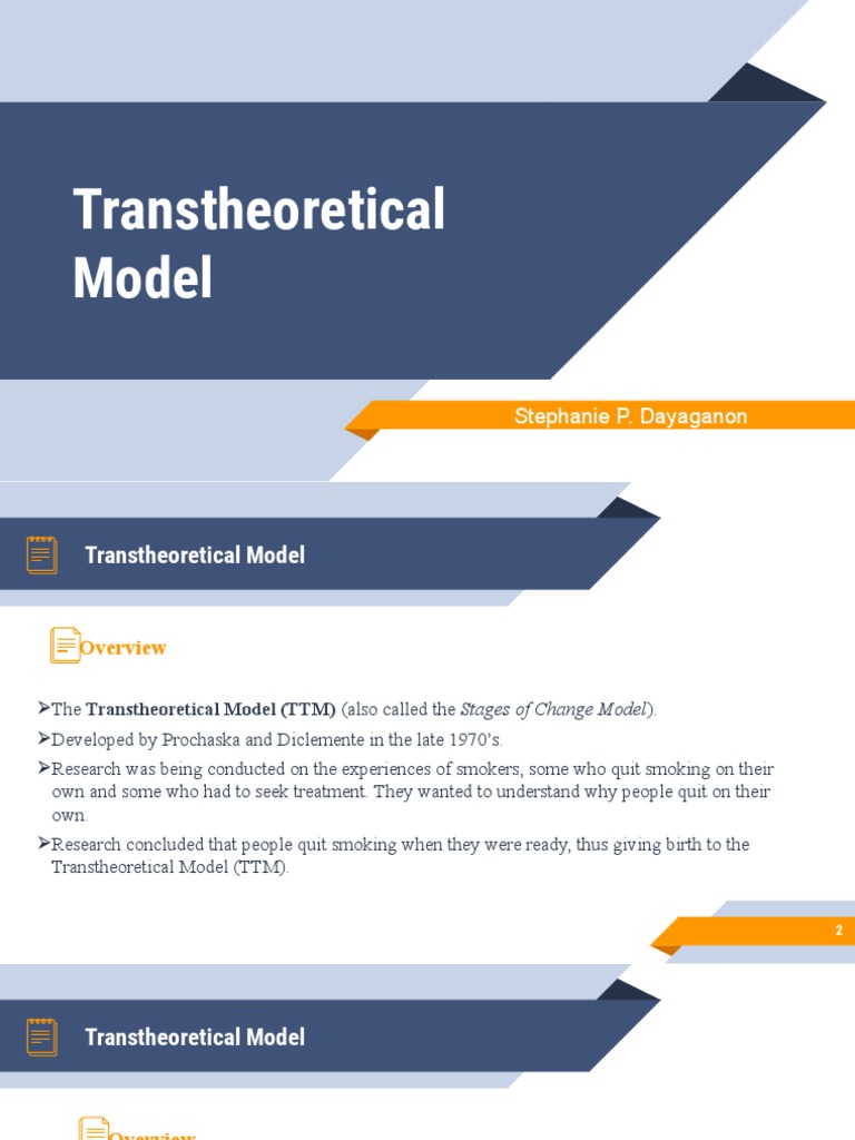 Understanding the Transtheoretical Model | PDF | Behavior | Cognitive ...