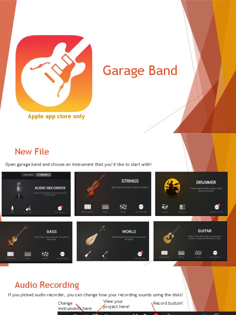 Garage Band: Apple App Store Only | PDF