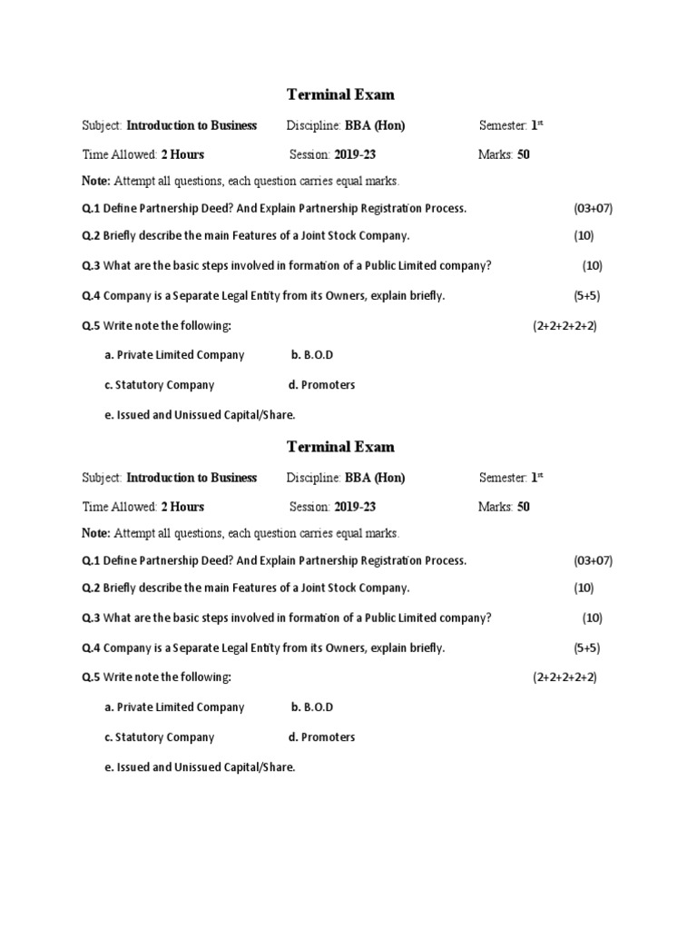 ITB Final Paper 2020 | PDF