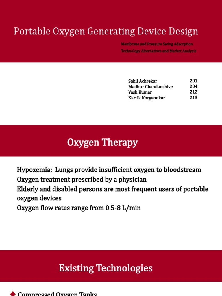 Portable Oxygen Device | PDF | Adsorption | Oxygen