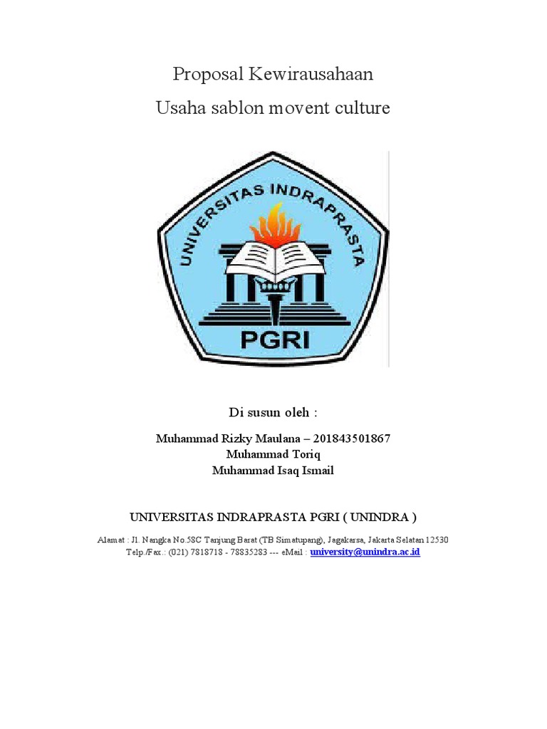 Proposal KWU - Usaha Sablon Movent Culture | PDF