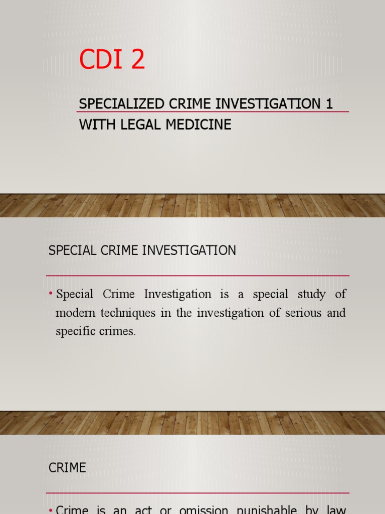 CDI 2 Prelim | PDF | Crimes | Crime & Violence