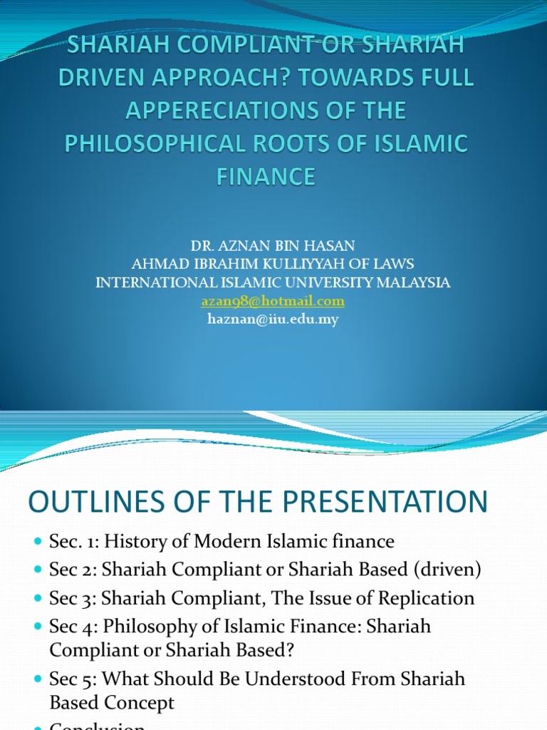Dr. Aznan Bin Hasan Ahmad Ibrahim Kulliyyah of Laws International ...