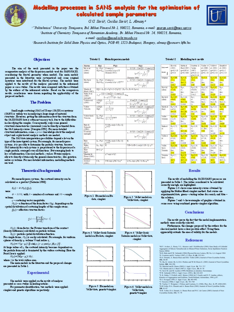 Modelling Processes in - SANS Analysis | PDF | Physical Chemistry ...