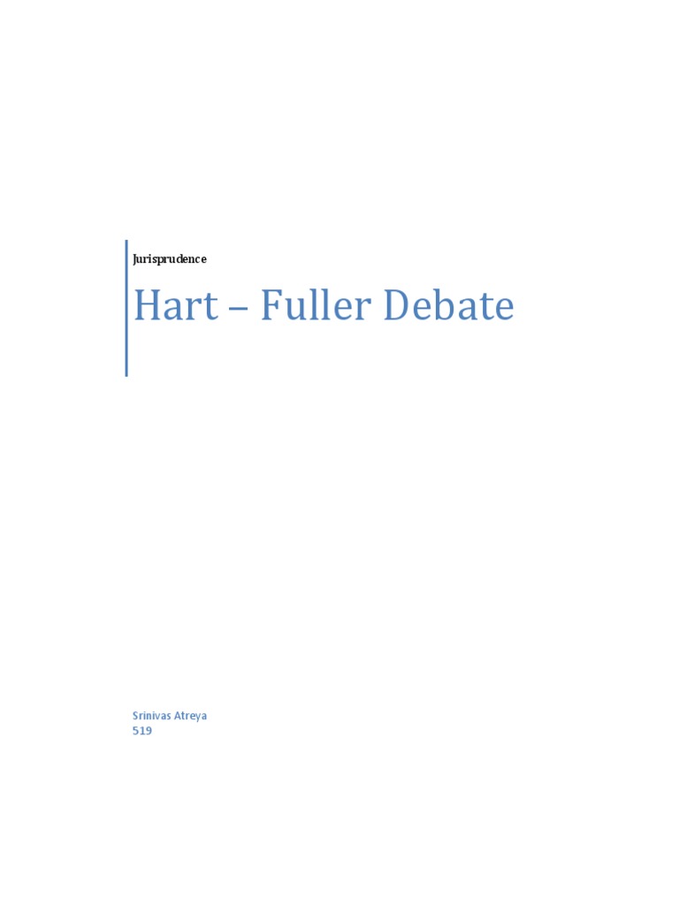 Hart Fuller Debate - Jurisprudence | PDF | Jurisprudence | Good And Evil